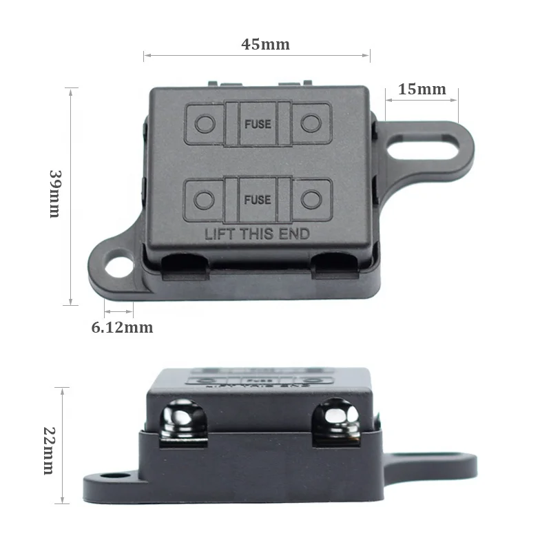 2 Way Double Screw Fuse Holder Inline Mini ANS Fuse Holder - Waterproof ...