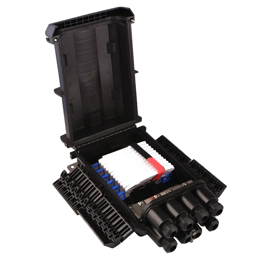Ip68 Fiber Optic Splice Closure 288 Core 8 Ports With Uncut Cable Inlet ...