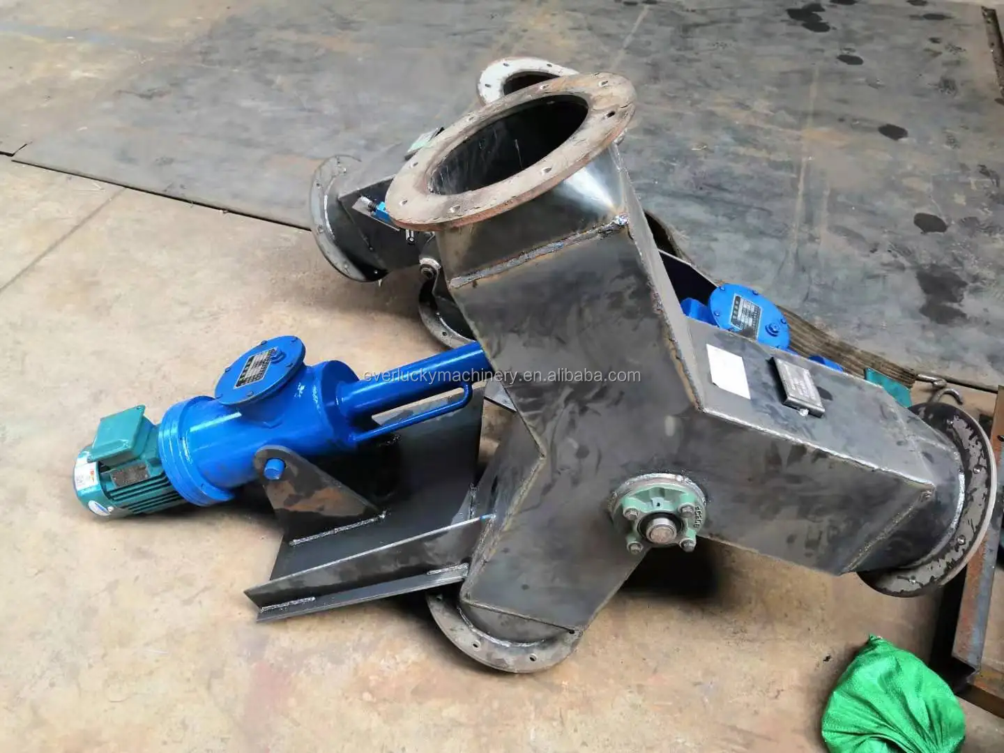 Pneumatic/motorized Three Way Diverting Gate Valve for Cement