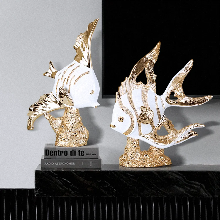Arts And Crafts Creative Decoration Tropical Fish Resin Statue - Buy ...