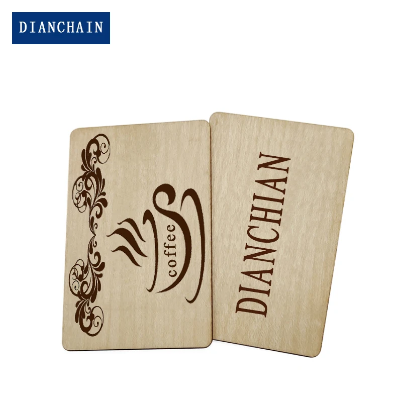Eco-friendly Standard Size Rfid Personality Laser Cut Wood Cards Nfc ...