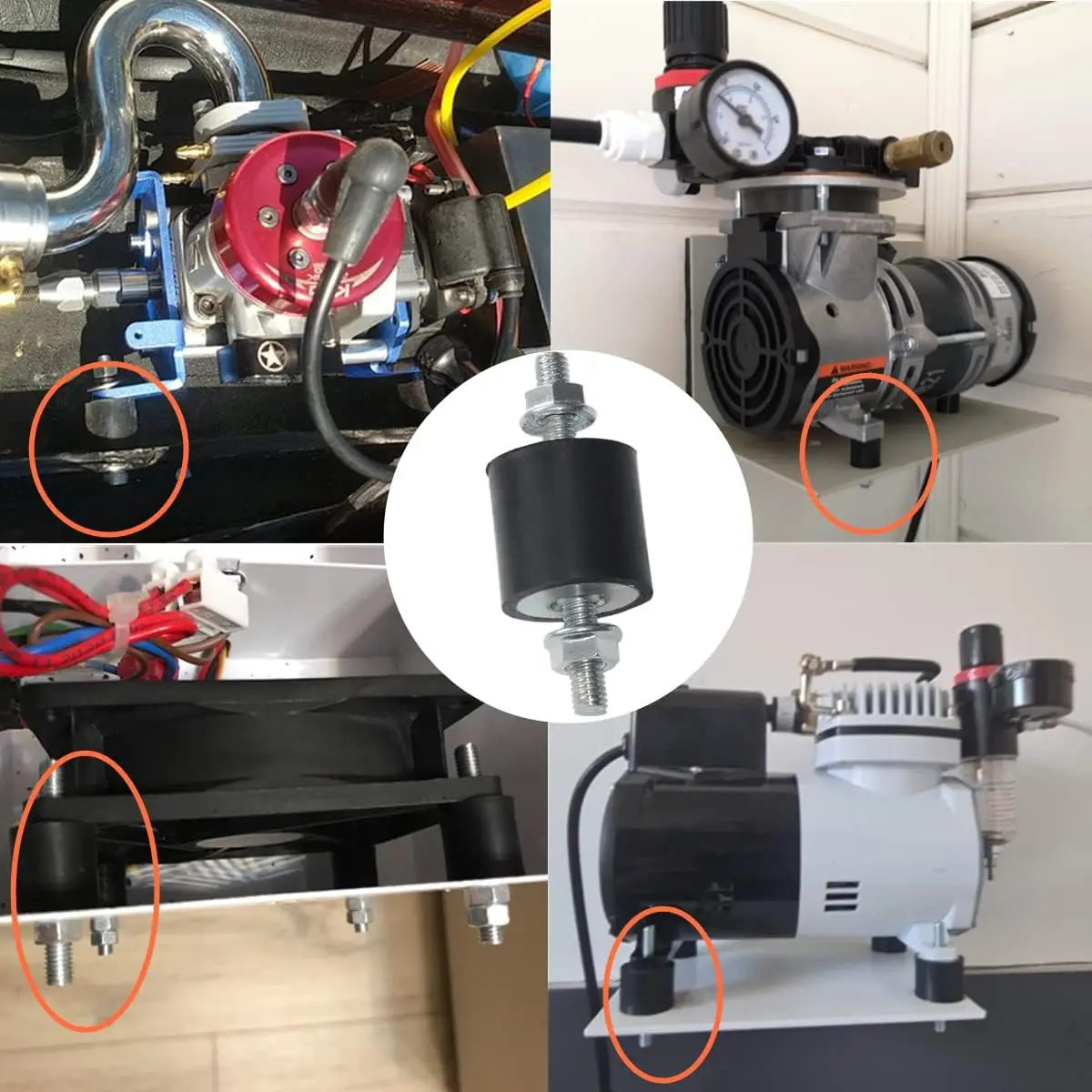 Automotive Rubber Anti Vibration Threaded Bushing Rubber Buffer ...