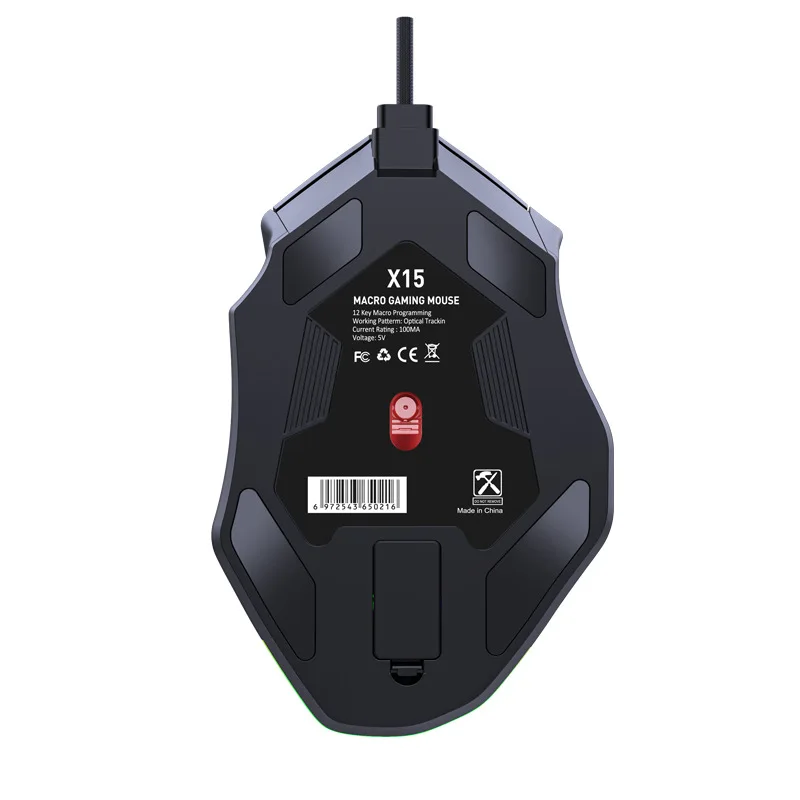 Ergonomic 12800Dpi RGB Wired Gaming Mouse 12-Key Macro Definition Full ...
