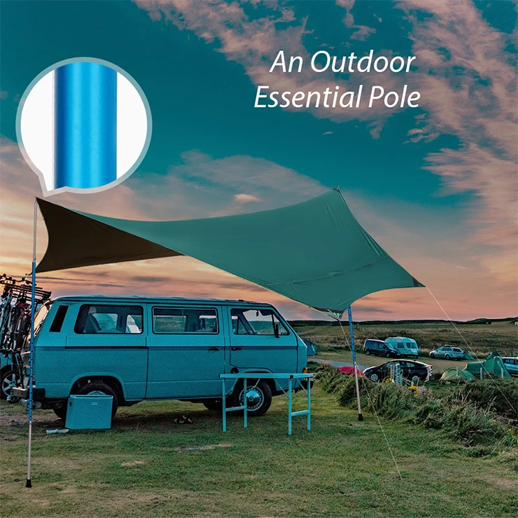 Telescoping Aluminum Tarp and Tent Poles - Lightweight & Adjustable