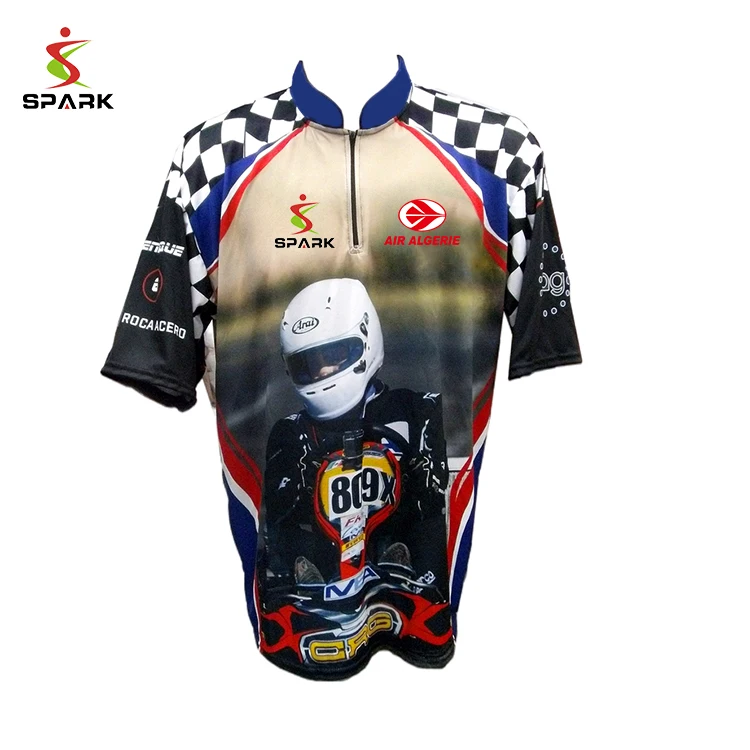 Custom Sublimation Popular Car Racing Shirts Wholesale Mens Blank Pit ...