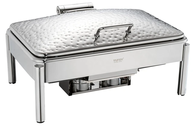 YUFEH Hammered Food Warmer - Durable & Stylish 9L Chafing Dishes for ...
