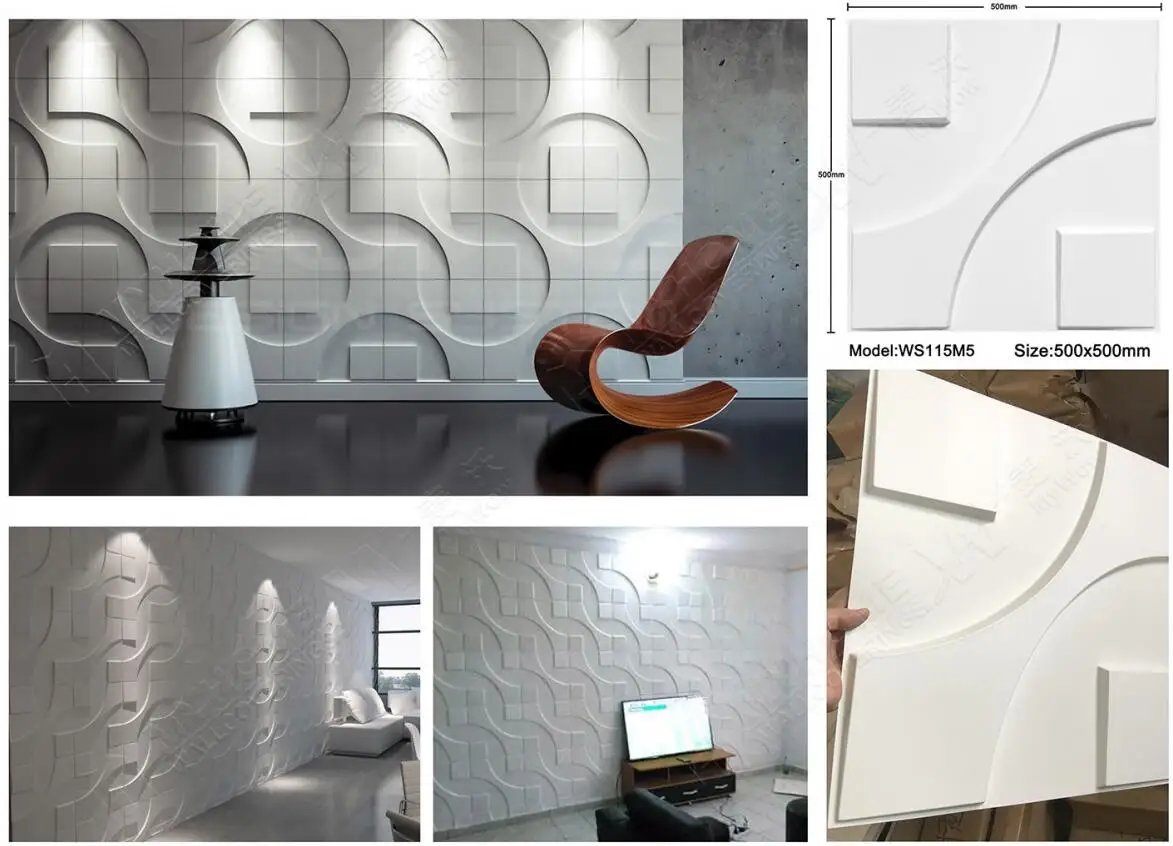 Wholesale Waterproof Paintable 3D PVC Wall Panels