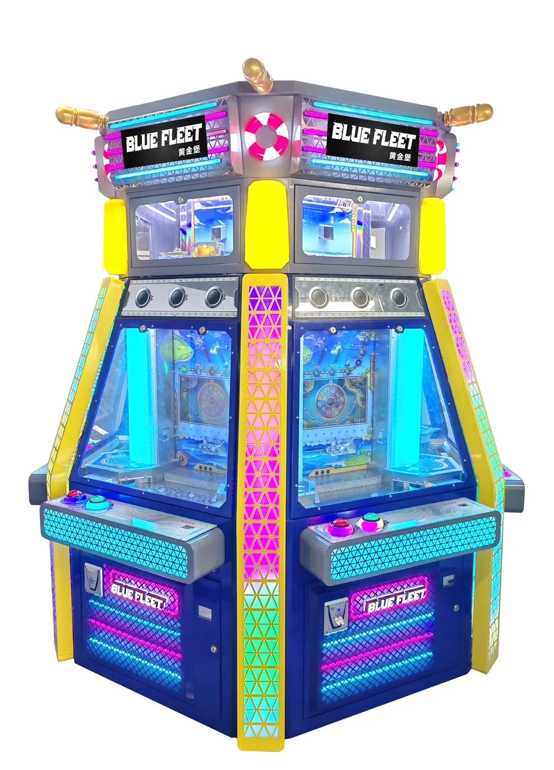 Metal Funpark 6-Player Coin Pusher Machine - Amusement Game