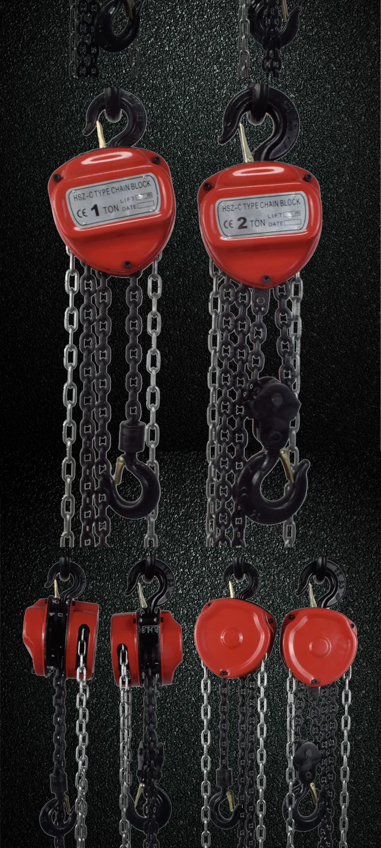 1T 3M chain hoist sling rigging tackle crane machine chain block ...