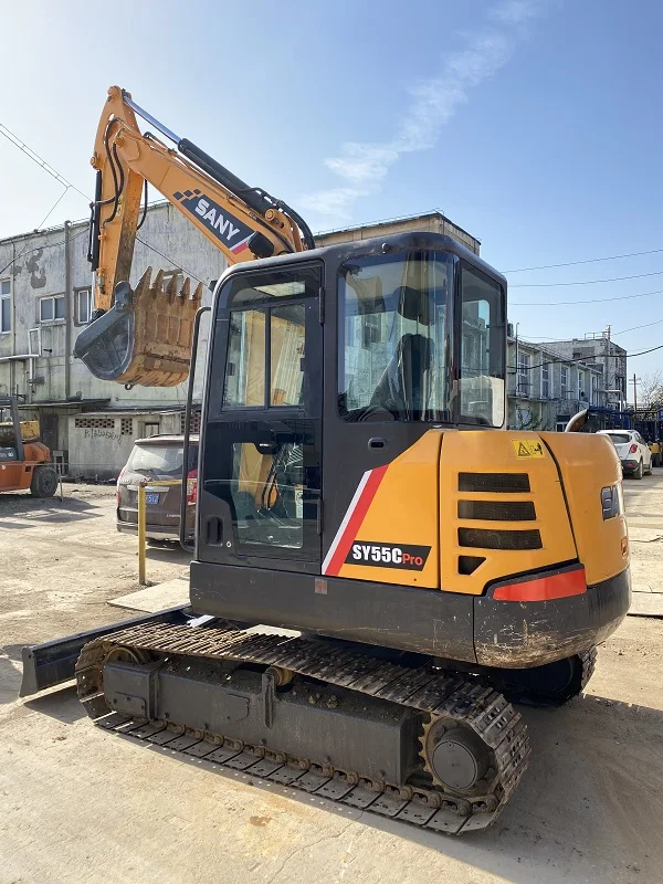 Used Mini Excavator Sany SY55 5ton Chinese Production Low Working Hours ...
