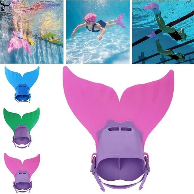New Little Mermaid Tails And Swimming Fins For Kids,Improved Strap ...