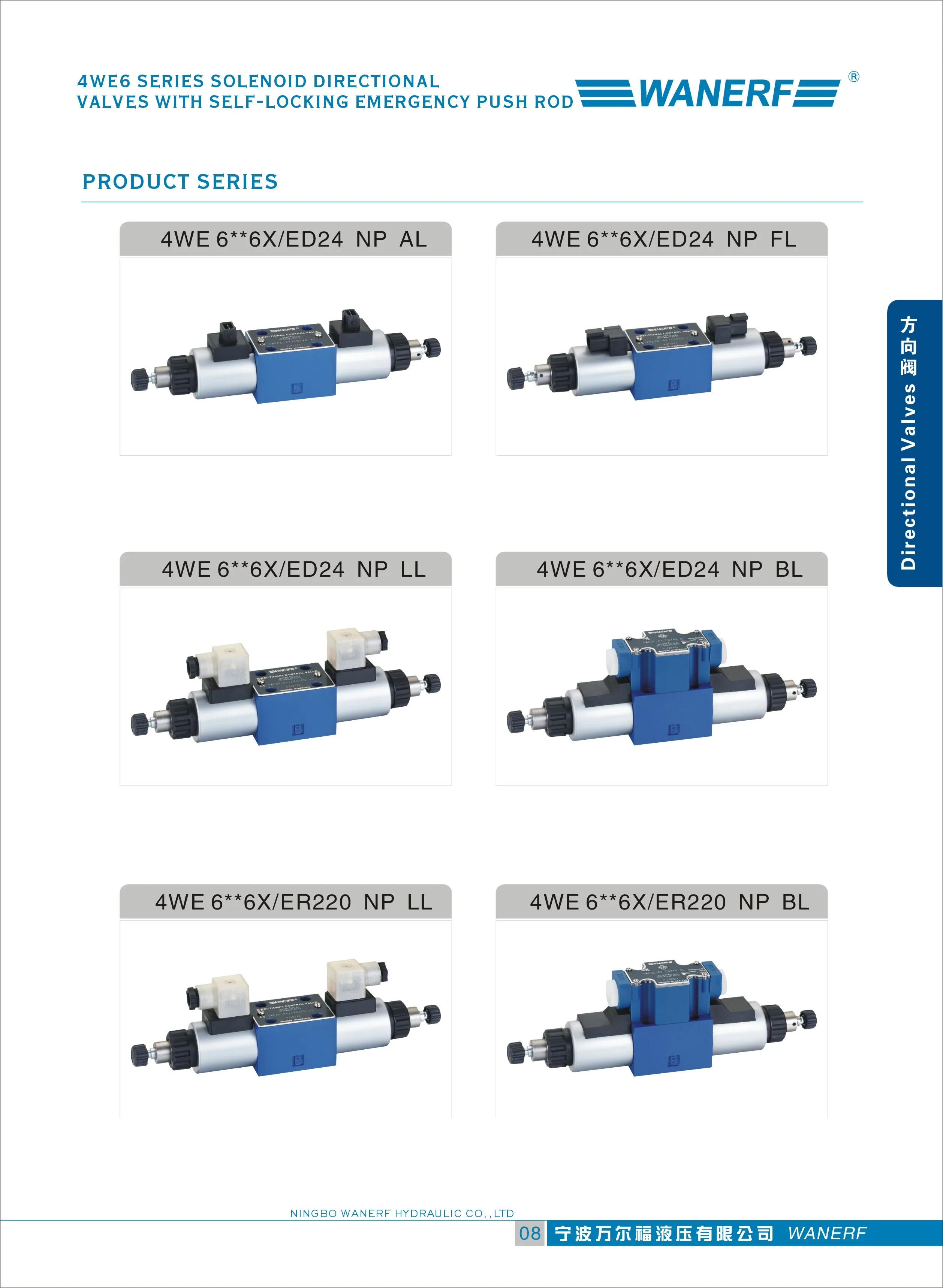 WANERF REXROTH 4WE6 Hydraulic Solenoid Valves - IP69 Waterproof