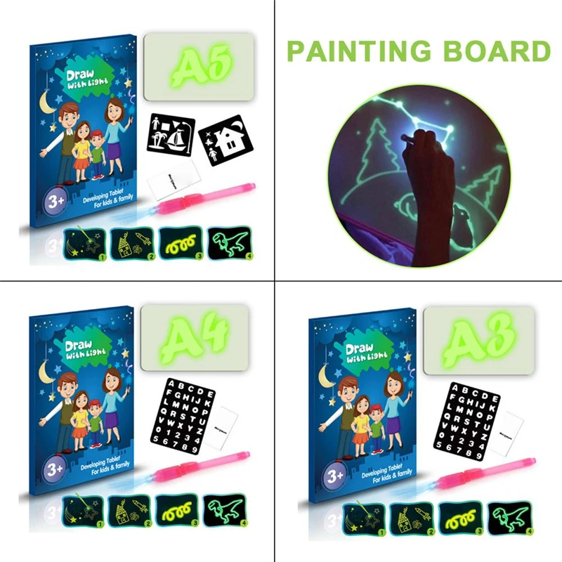 A4 A5 Led Luminous Drawing Board Graffiti Doodle Drawing Tablet Magic ...