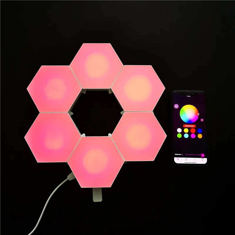 Factory Wholesale Rgb Led Hexagon Panel Light Lamp,Modular Wireless ...