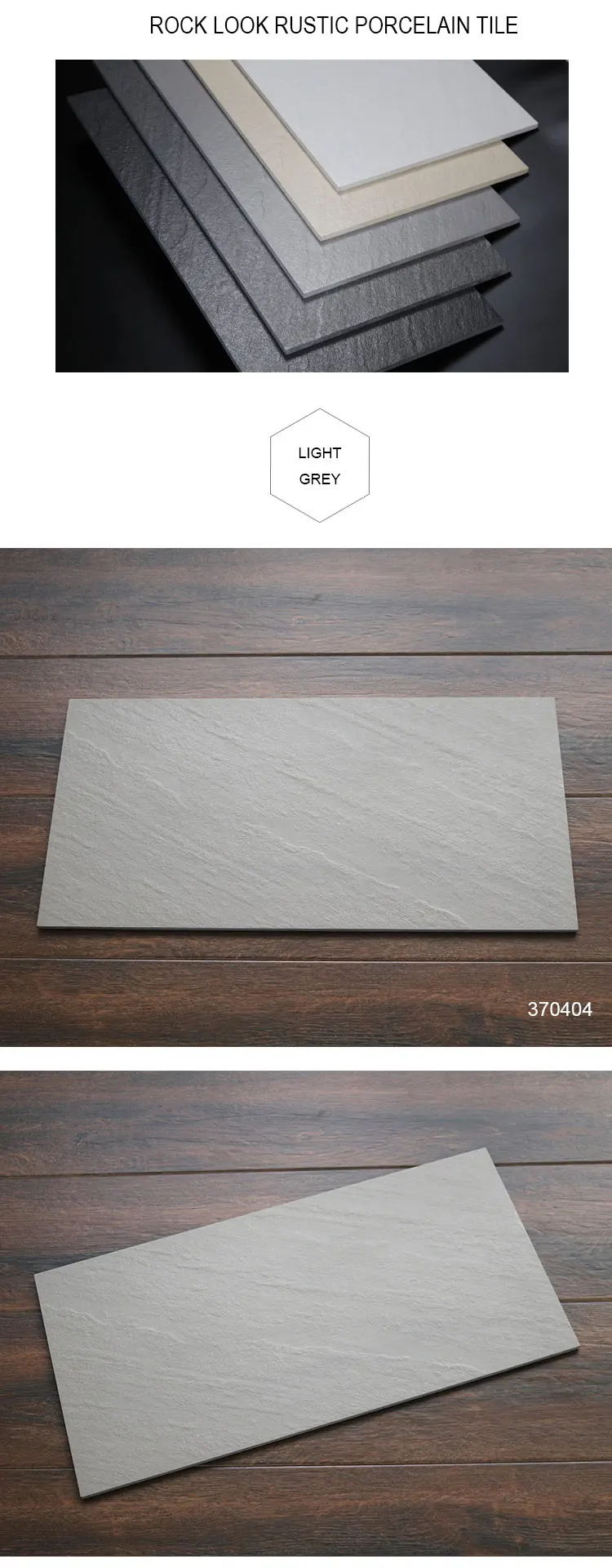 Ubin Porselen Kasar Badan Penuh Keramik Tampilan Batu Batu Efek 3d Abu ...