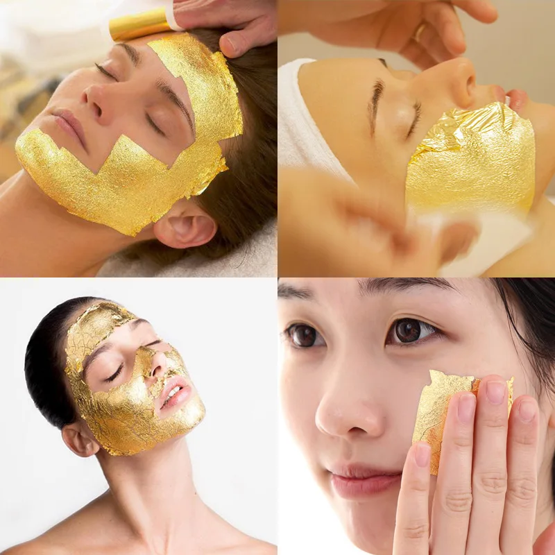 W Private Label Fashion 24k Genuine Gold Foil Leaf Facial Mask Sheets ...