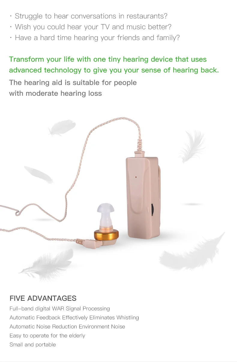 Hand Held Sound Amplifier Hearing Aid For Hearing Impaired - Buy Hand ...