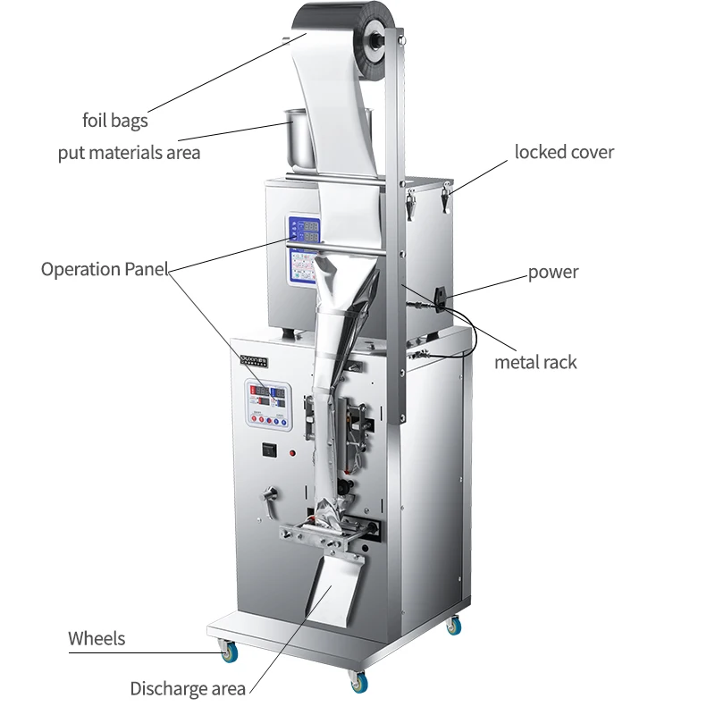 Cheap 1-50g Vertical Pack Filling Machine For Walnut Meat Black Rice ...