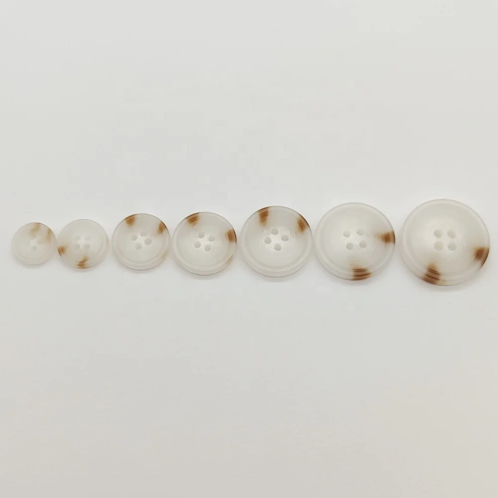 Different Sizes 4 Holes Resin Polyester Mock Horn Button Plastic Horn ...