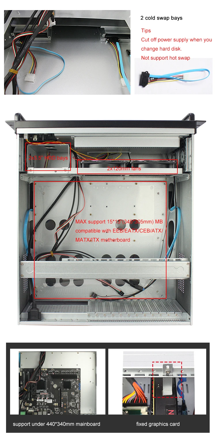 6U Server Case - Industrial PC Computer Rack Mount Chassis