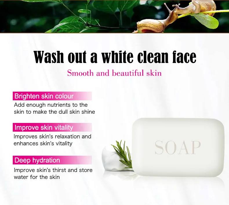 Oem 100g Organic Snail Soap Collagen Essence Handmade Exfoliating Skin ...