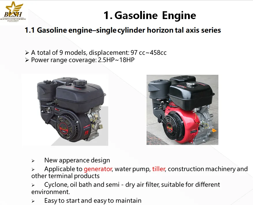 7 HP 4 Stroke Gasoline Engines for Agriculture & Generators