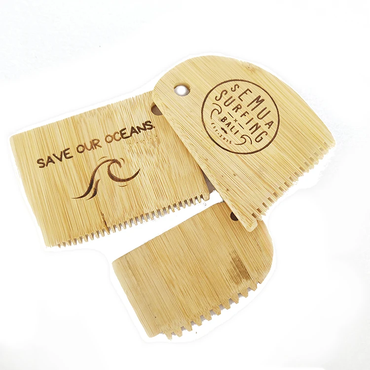 High Quality Bamboo Surf Wax Comb - Customizable Logo