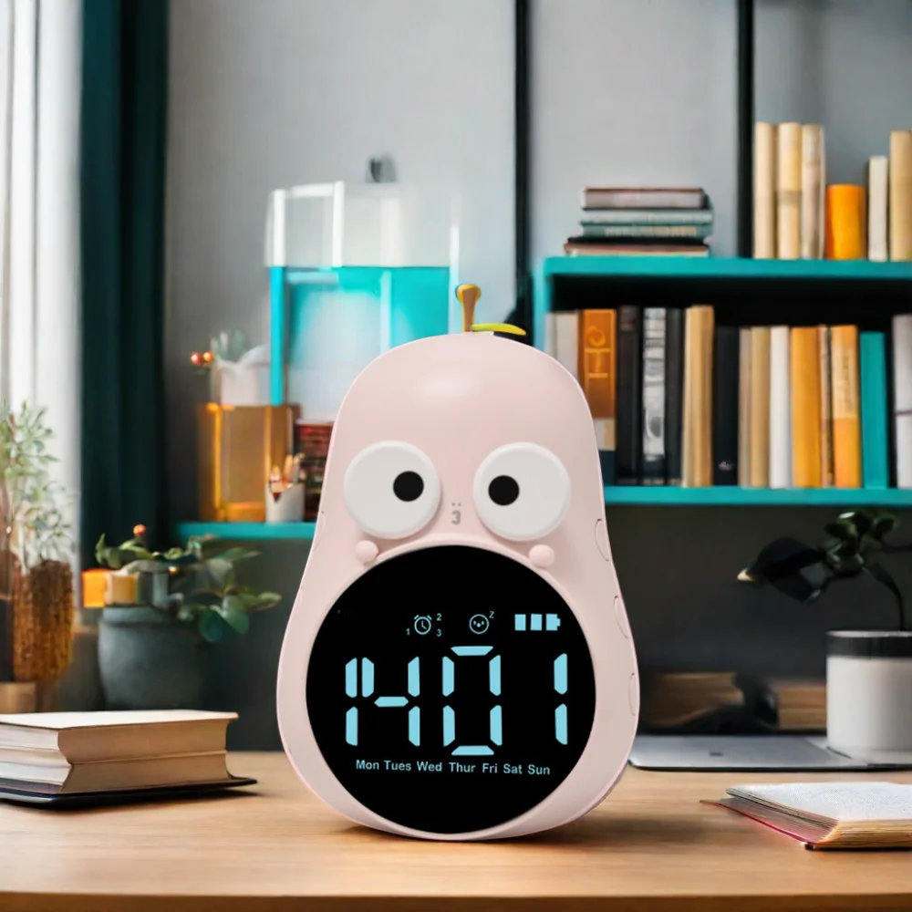 Cute Cartoon Children's Led Clock Square Shape Desktop Creative Digital ...