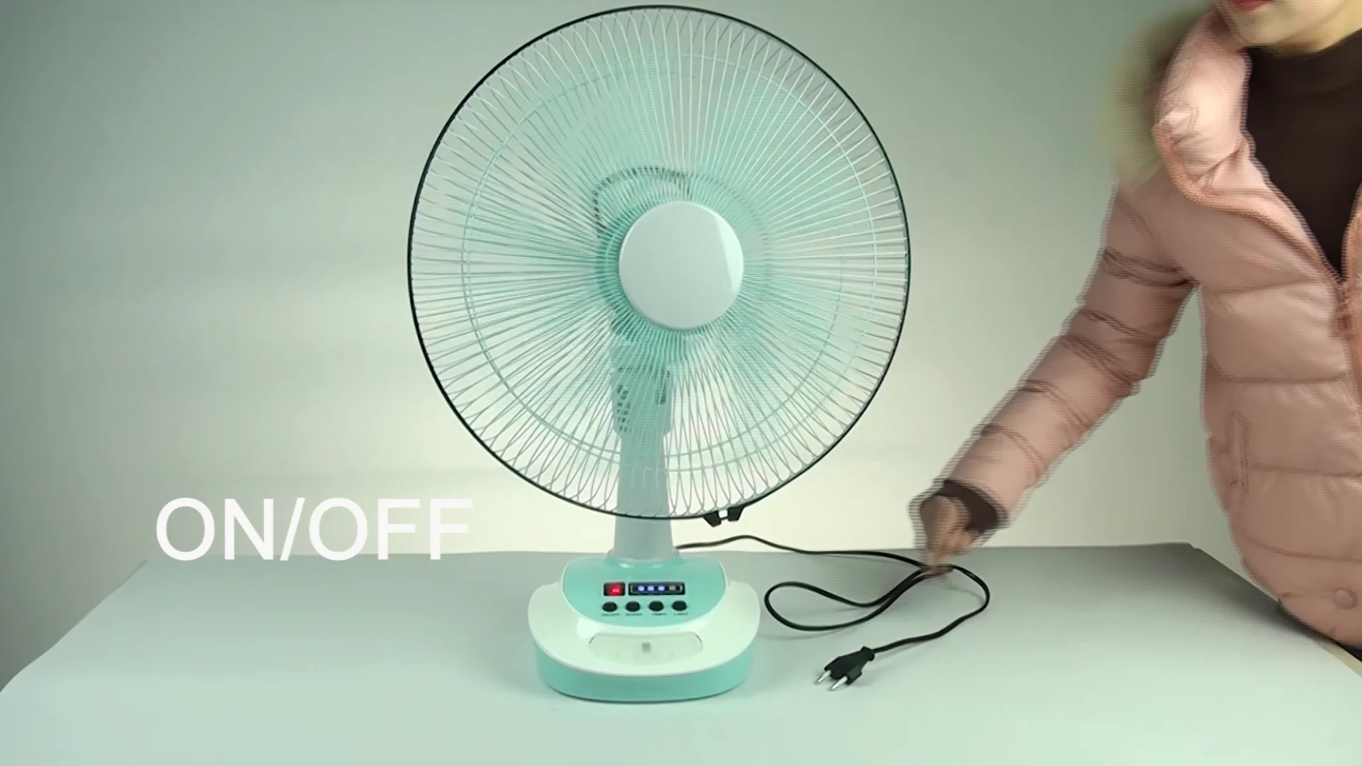 Changrong Rechargeable 16 Inch Table Fan Oscillating Fan Solar Portable ...