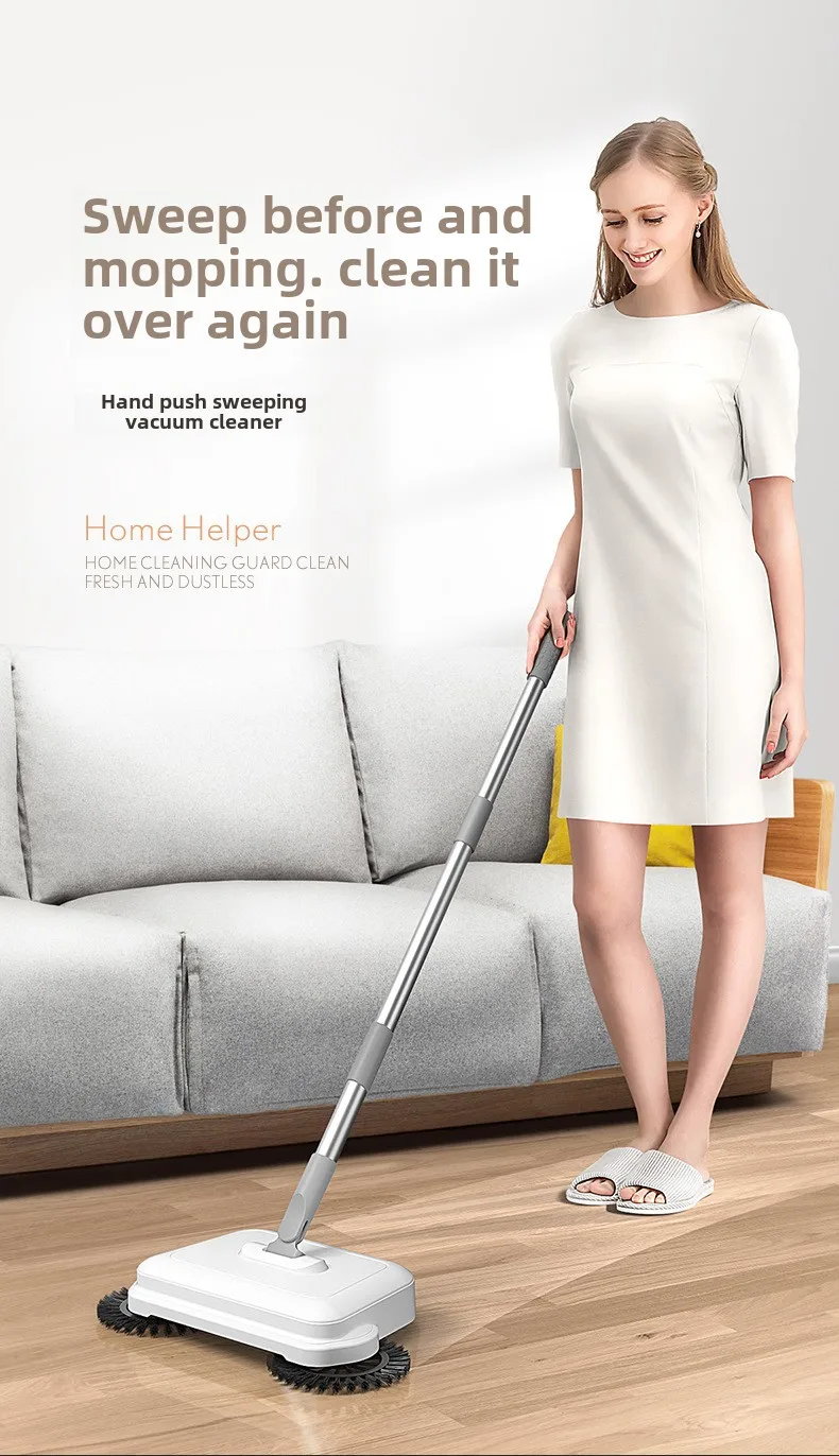 New All-in-One Hand-Push Sweeping Robot Dustpan Mop and Broom Stick Set ...