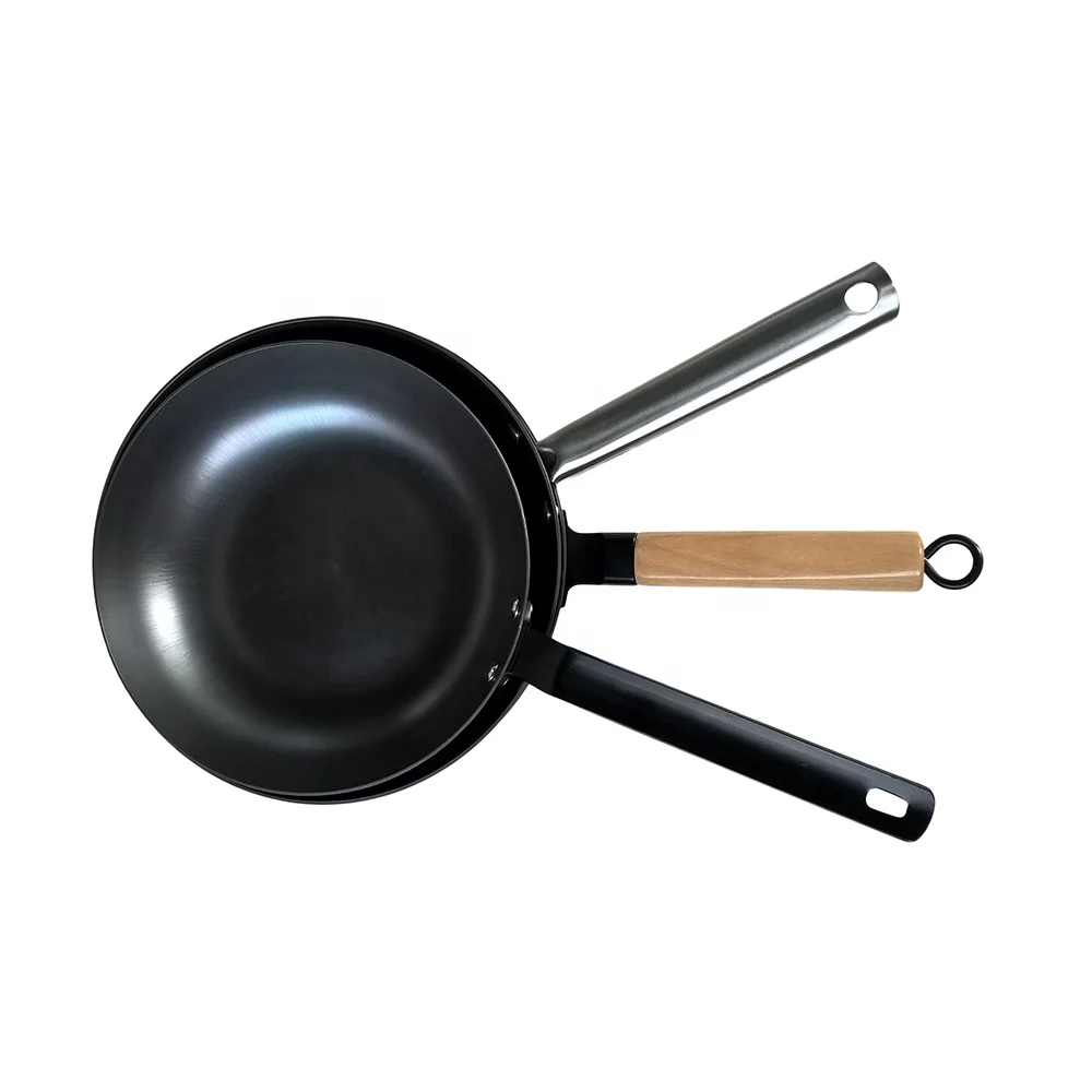 Optional Sizes Nitriding Light Weight Cast Iron Fry Pan Non-stick Rust ...