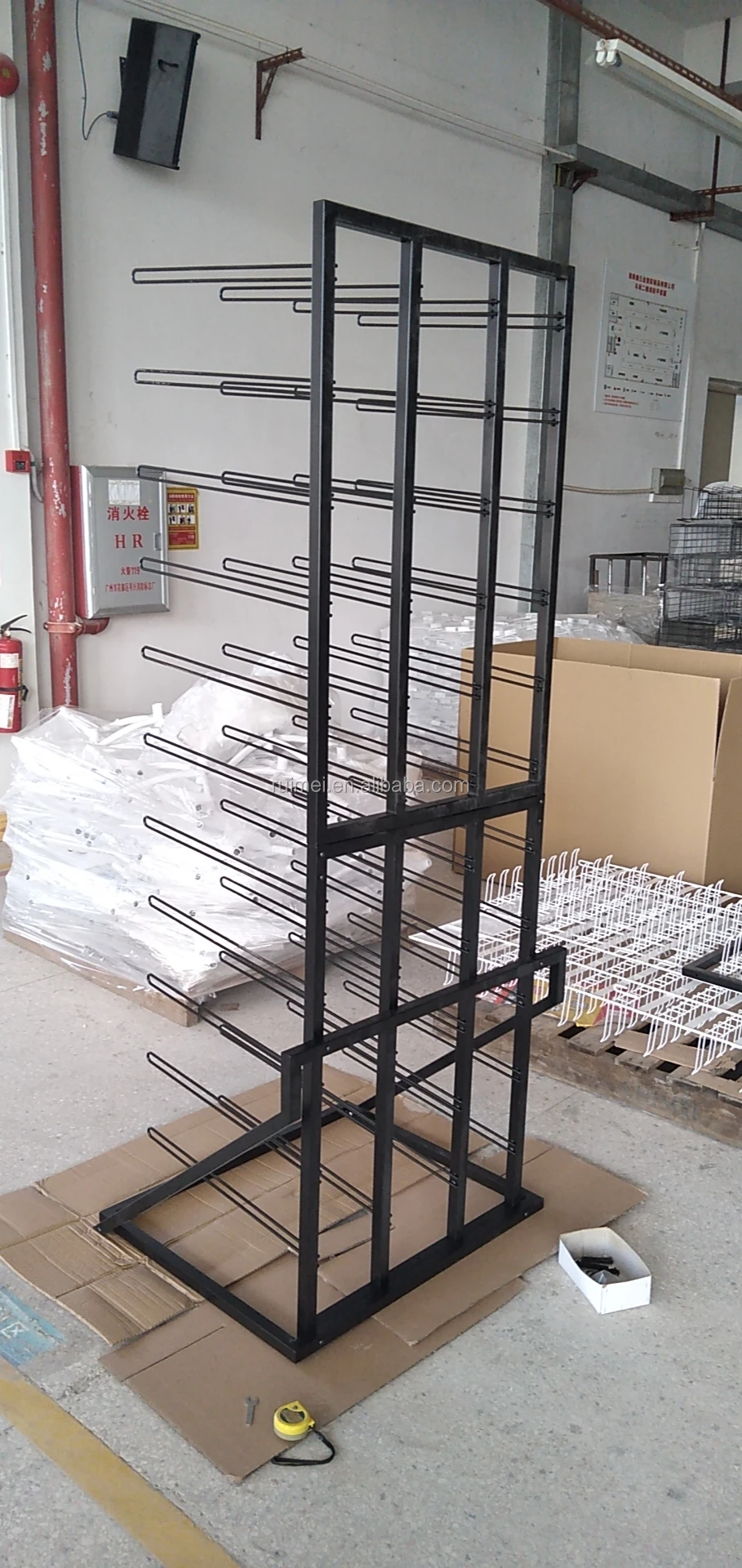 Ruimei Metal Vinyl Roll Floor Storage Rack - Holds 40 Rolls