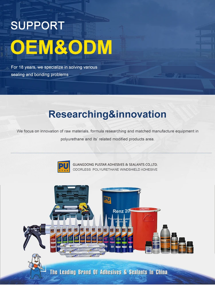Auto Glass Polyurethane Sealant Primer - 1002A for Windshield Replacement