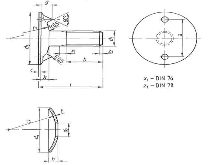 DIN15237 Belt Screw Fanged Elevator Bolt and Nut for Bucket Elevator