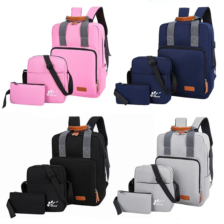 3 In 1 Backpack Set Korean Style Cute Pink Kids Back Pack Shoulder ...