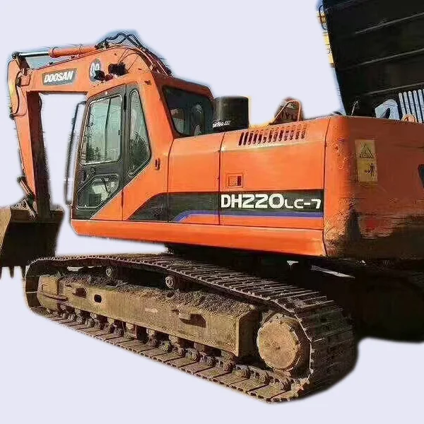 Used Tracked Doosan 220 Excavator Daewoo 22 Tons Dh220 Loading And ...