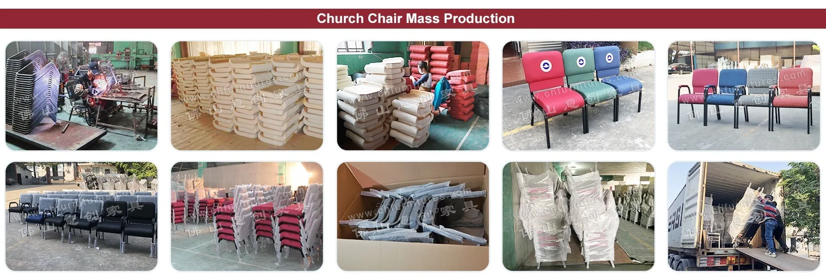 Durable Interlocking Stackable Auditorium Chairs for Church
