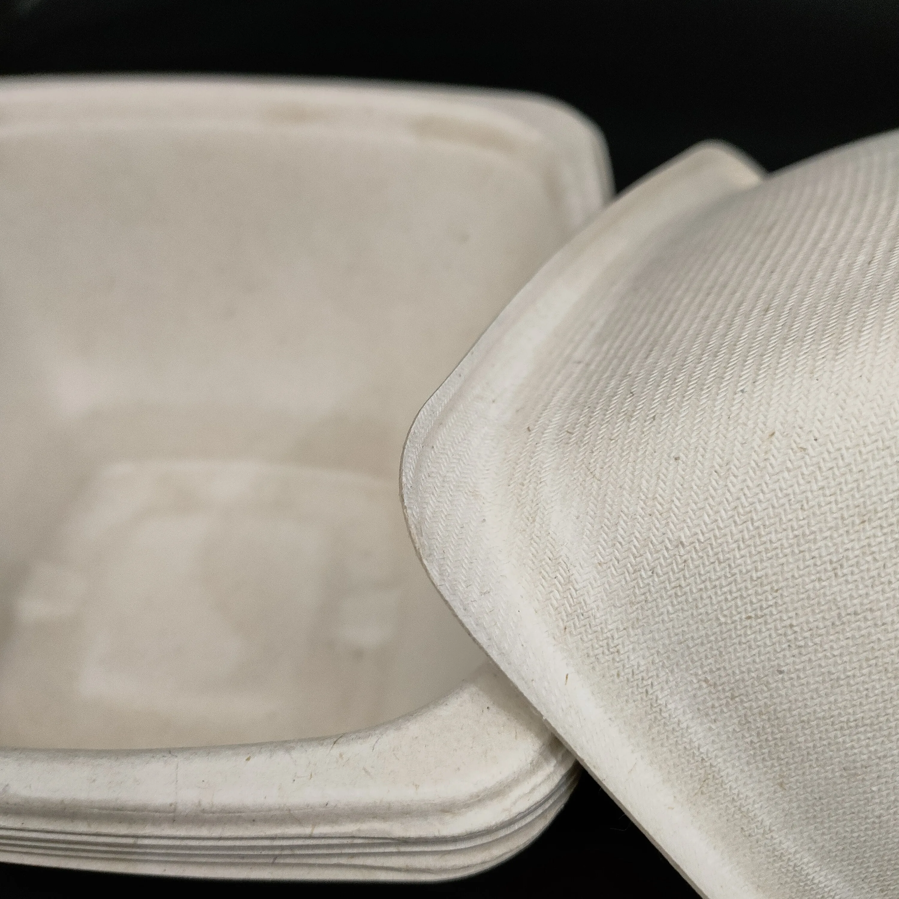 32 Oz 1000ml Square Baggase Noodles Food Container Sugarcane Soup Bowl ...