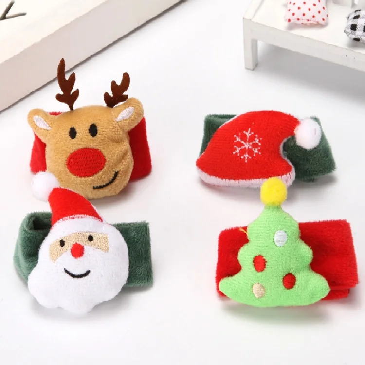 Christmas Arm Huggers Stuffed Animal Toy Slap Bracelet Plush Toys Soft ...