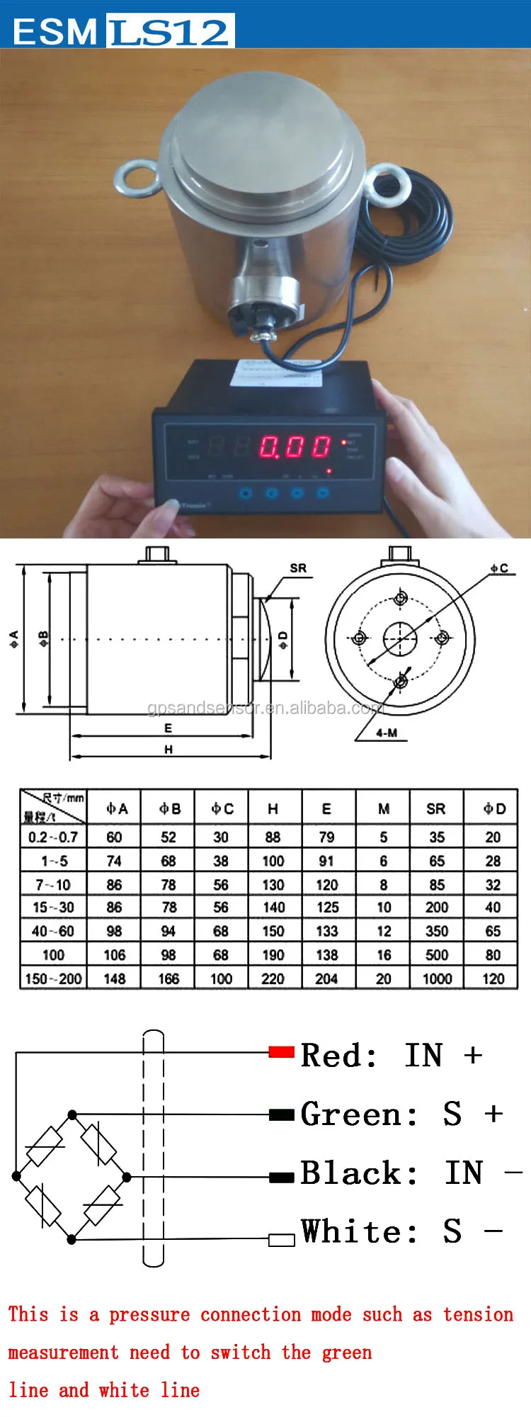 200t Large Capacity Load Cell Compression Truck Scale Load Cell Tank ...
