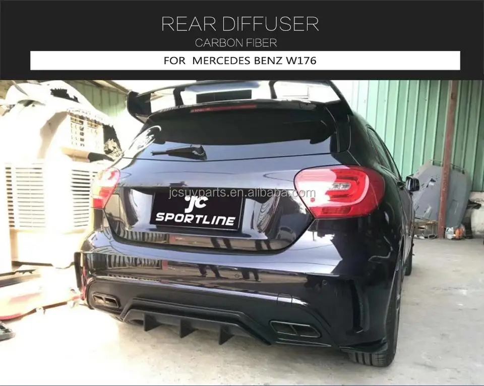 Carbon Fiber W176 Rear Diffuser Lip For Mercedes-benz W176 A Class ...