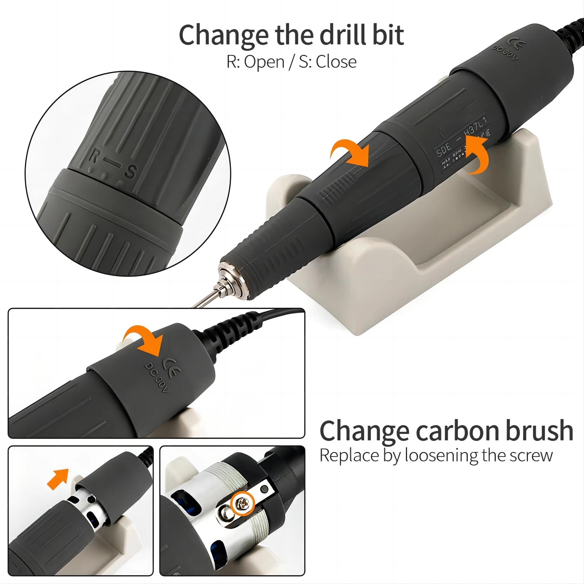 C3控制箱65w 35000转/分高品质手柄35000转/分电动马拉松指甲钻抛光机美甲指甲钻套装 - Buy 马拉松指甲钻,指甲油礼品套装 ...