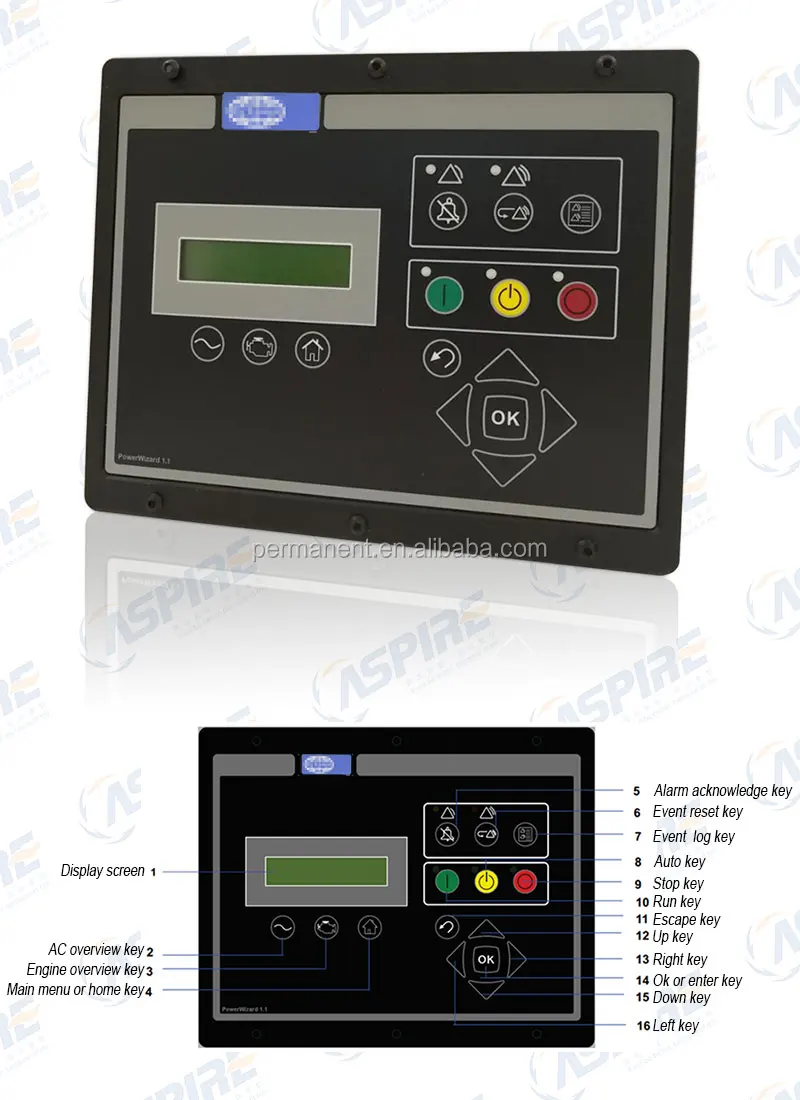 Engine Parts Digital Controller Electronic Control Module Olympian Power Wizard 1.1 For Diesel ...