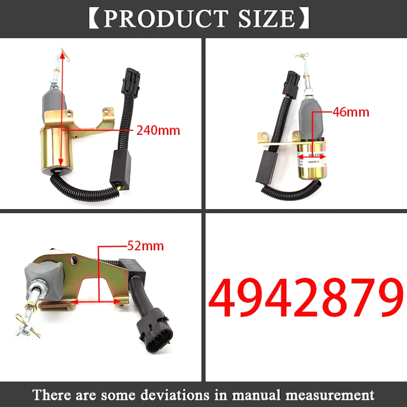 Fuel Cut off Solenoid 6CT Stop Solenoid Switches 24v Fuel Shut off ...
