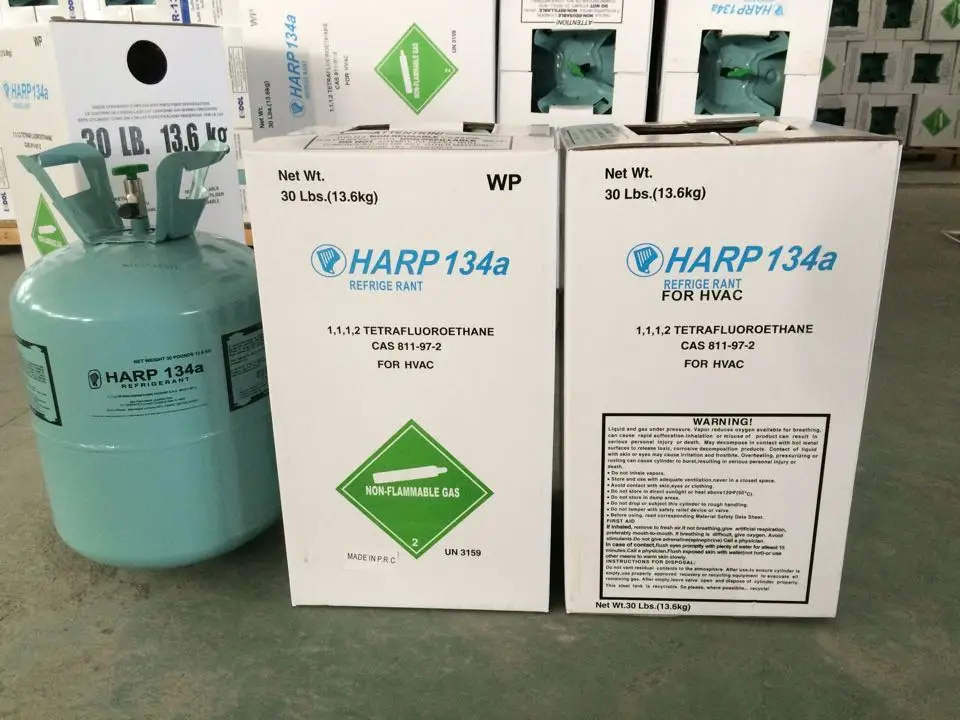 Hfc-134a/r134a Harp Refrigerant Gas Packed In 30lb 13.6kg - Buy Refrigerant Gas,R134a ...