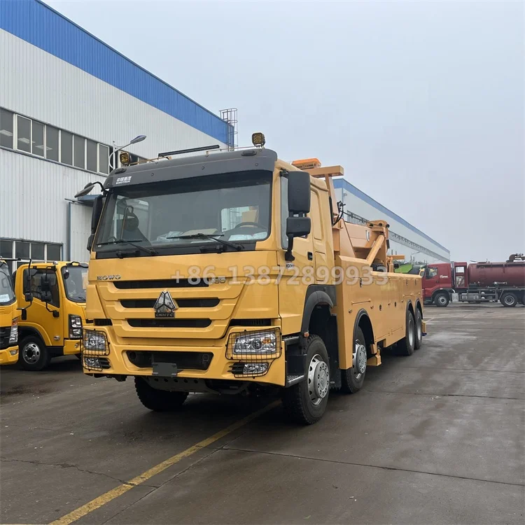 Sinotruk 50 Tons Rotator Wrecker Truck Howo 50T Integrated Wrecker Tow ...