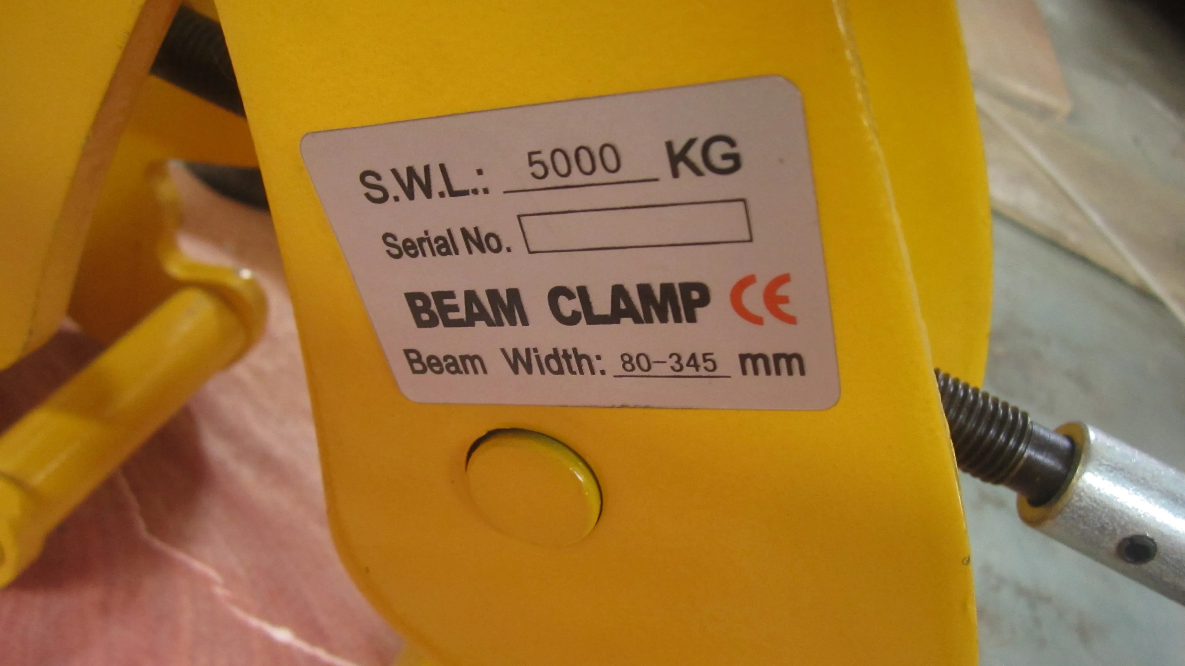 Lifting Beam Clamp for Chain Hoist - Customized Metal Horizontal Clamp ...