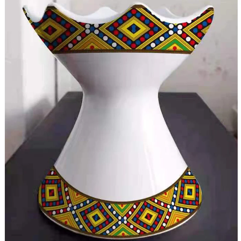 Traditional Saba Tilet Design Porcelain Machesha Ethiopian Ceramic ...