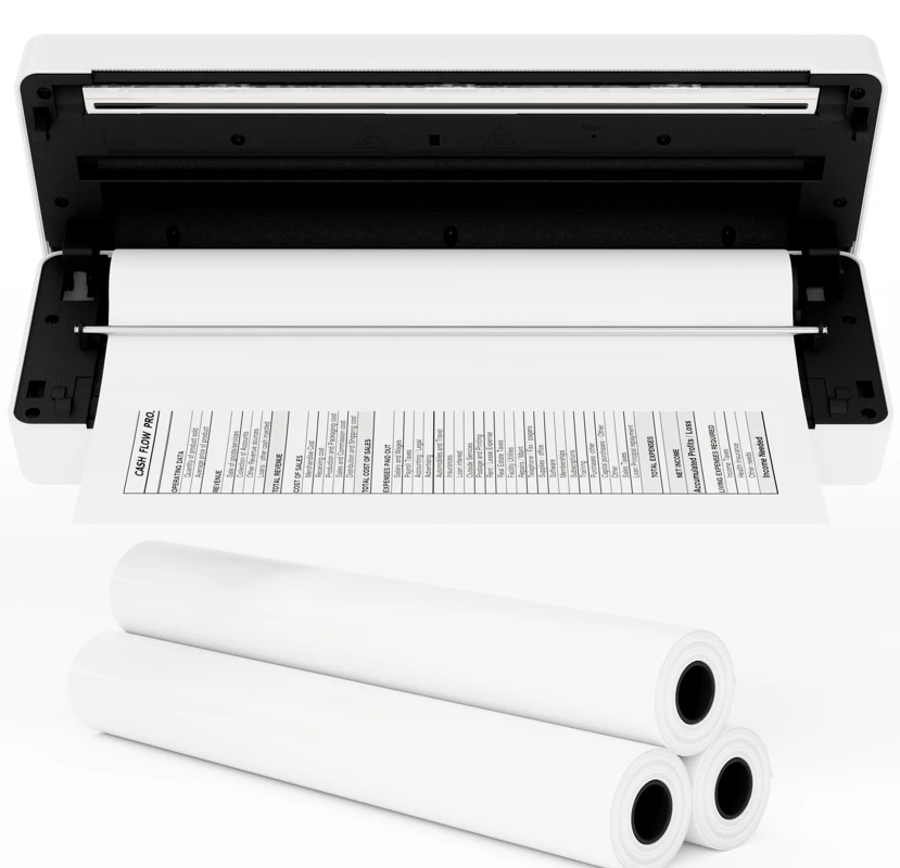 LUCK JINGLE Roll-fed A4 Thermal Paper for A4 Portable Printers ...