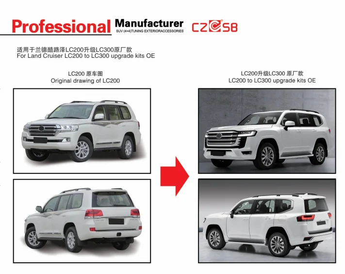 LAND CRUISER LC200 Upgrade to LC300 Old to New Version OE Style ...